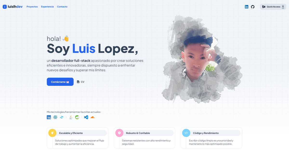 Luis Lopez · Full Stack Developer